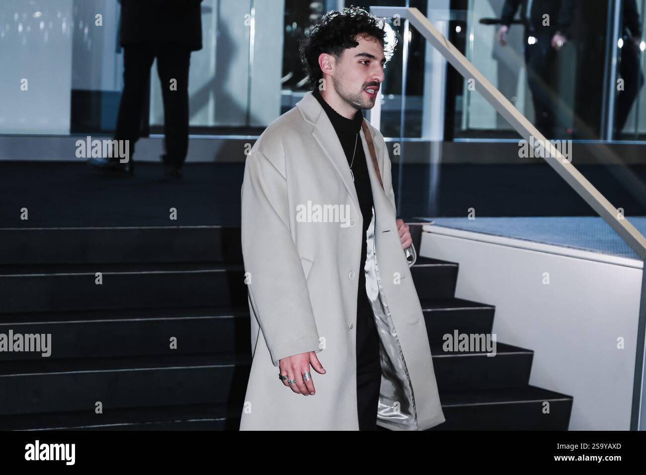 Milan, Italy. 19th Jan, 2025. Saint Levant attends the Prada Party ...