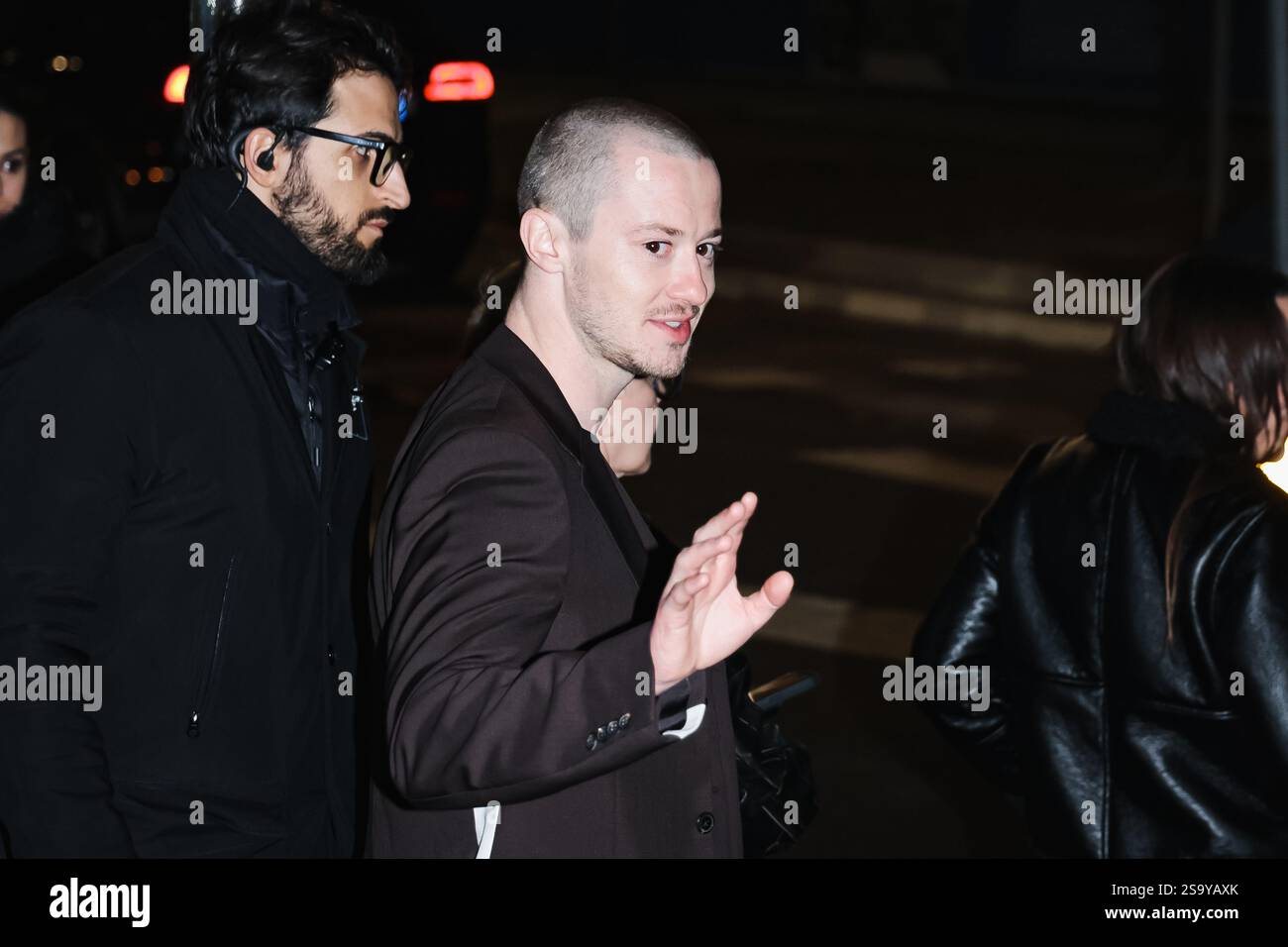 Milan, Italy. 19th Jan, 2025. Joseph Quinn attends the Prada Party ...