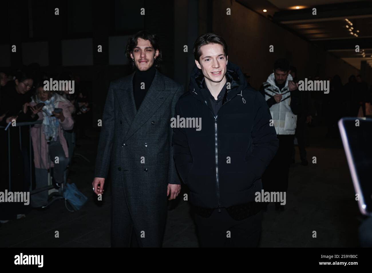 Milan, Italy. 18th Jan, 2025. Matteo Oscar Giuggioli and Elia Nuzzolo ...