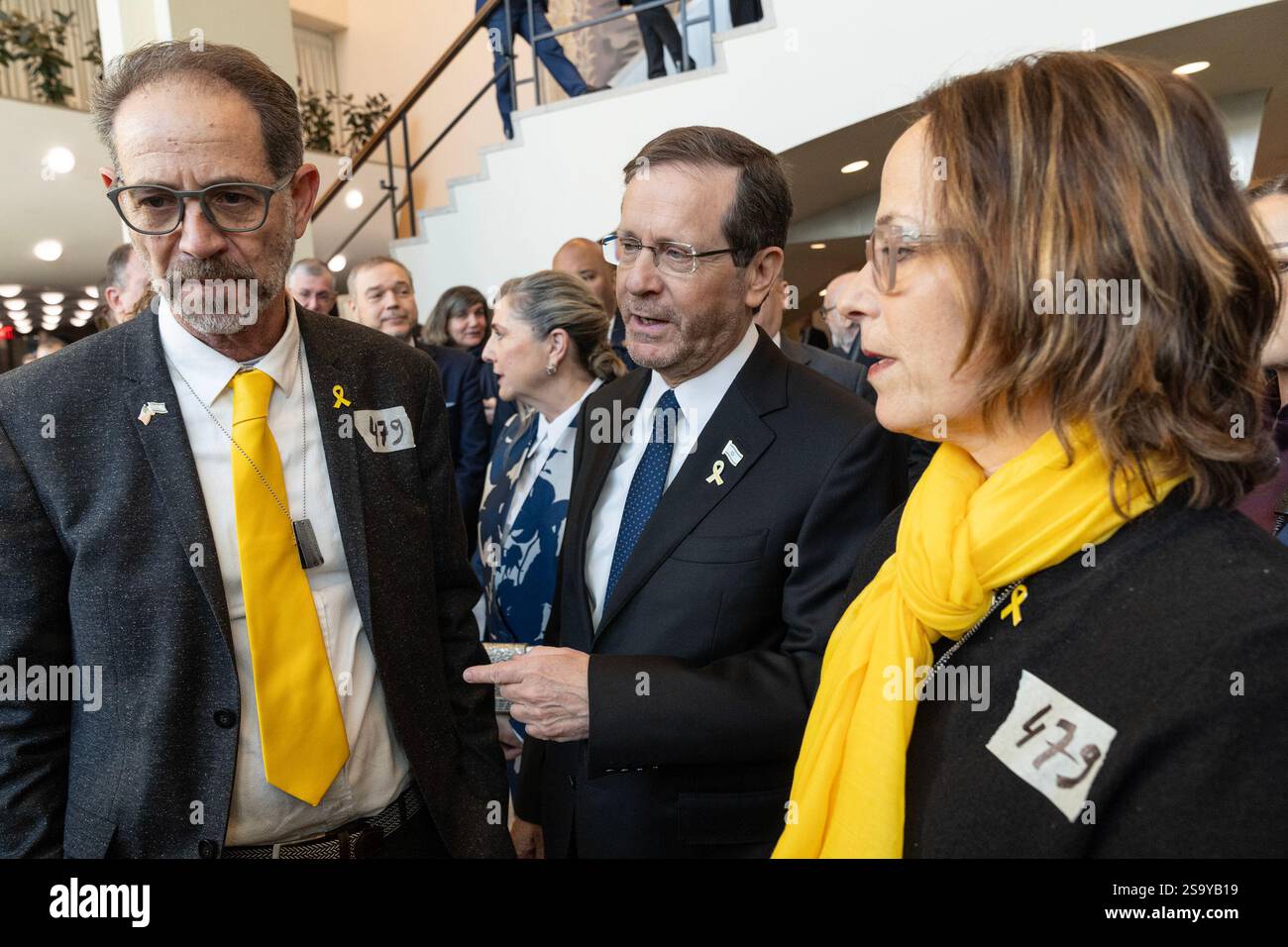 New York, United States. 27th Jan, 2025. President of Israel Isaac ...