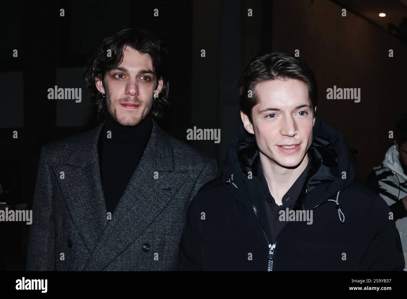 Milan, Italy. 18th Jan, 2025. Matteo Oscar Giuggioli and Elia Nuzzolo ...