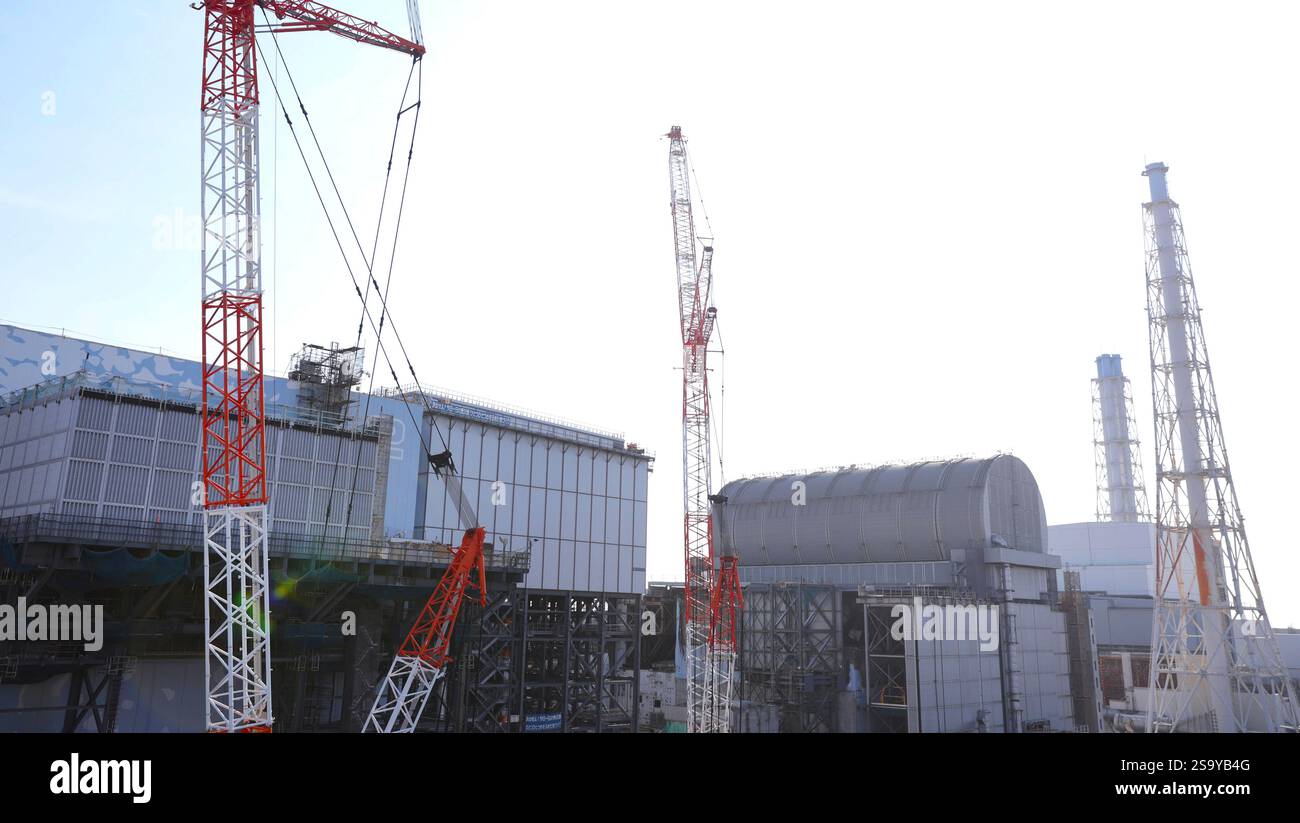 A photo shows the Fukushima Daiichi Nuclear Power Plant Unit (R-L) 2, 3 ...