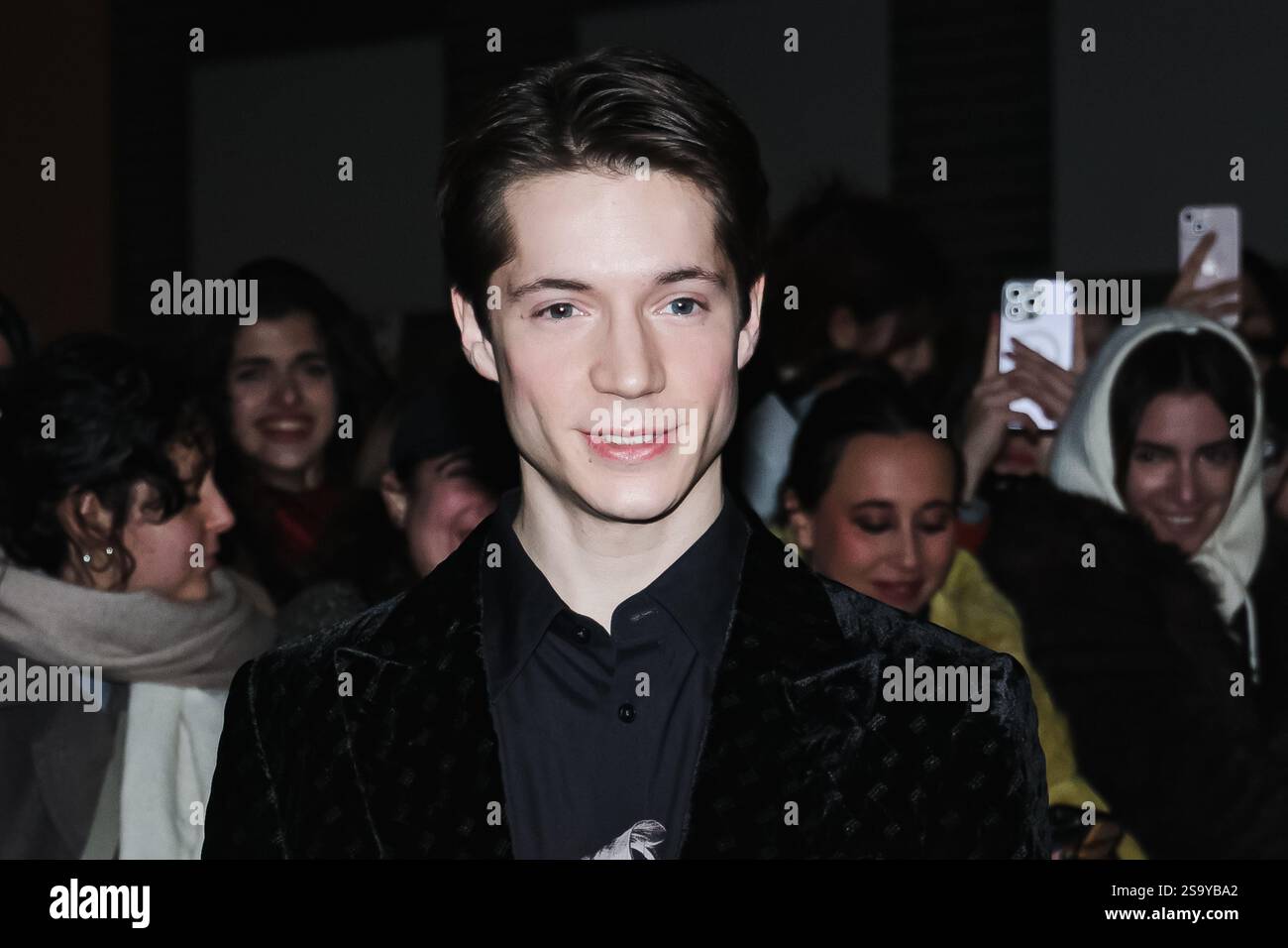 Elia Nuzzolo attends the Emporio Armani Fashion Show during the Milan ...