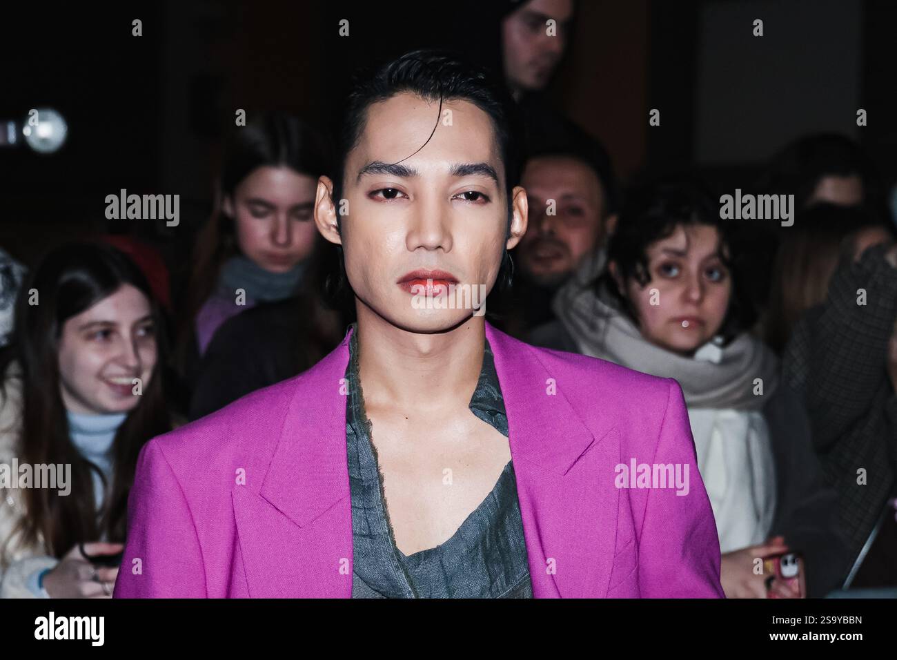 Milan, Italy. 18th Jan, 2025. Hael Husaini attends the Emporio Armani ...