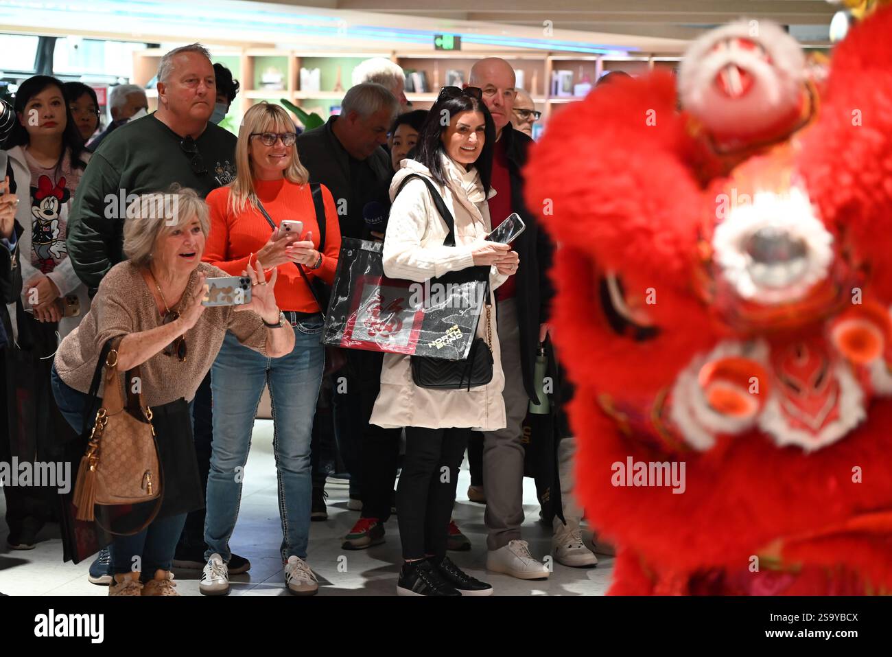 Beijing, China. 8th Jan, 2025. Inbound tourists arriving by cruise ship ...