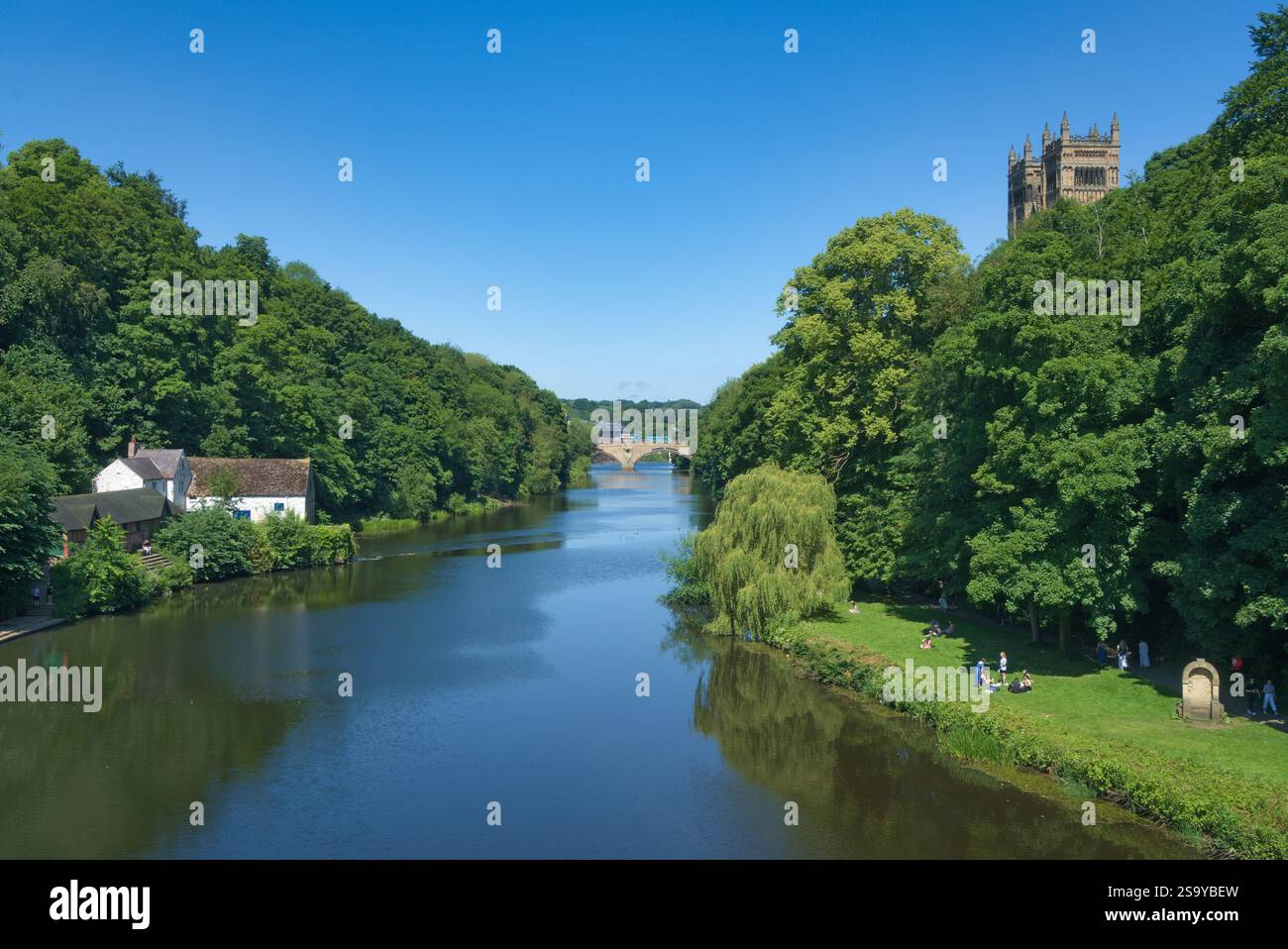Durham, River Wear, County Durham, England, Uk Stock Photo - Alamy
