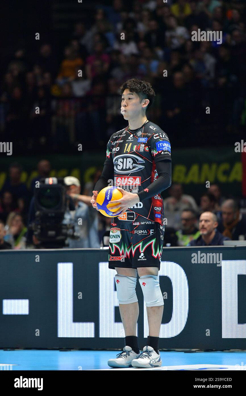 Yuki ISHIKAWA during Sir Susa Vim PERUGIA vs Rana VERONA, semifinal of ...