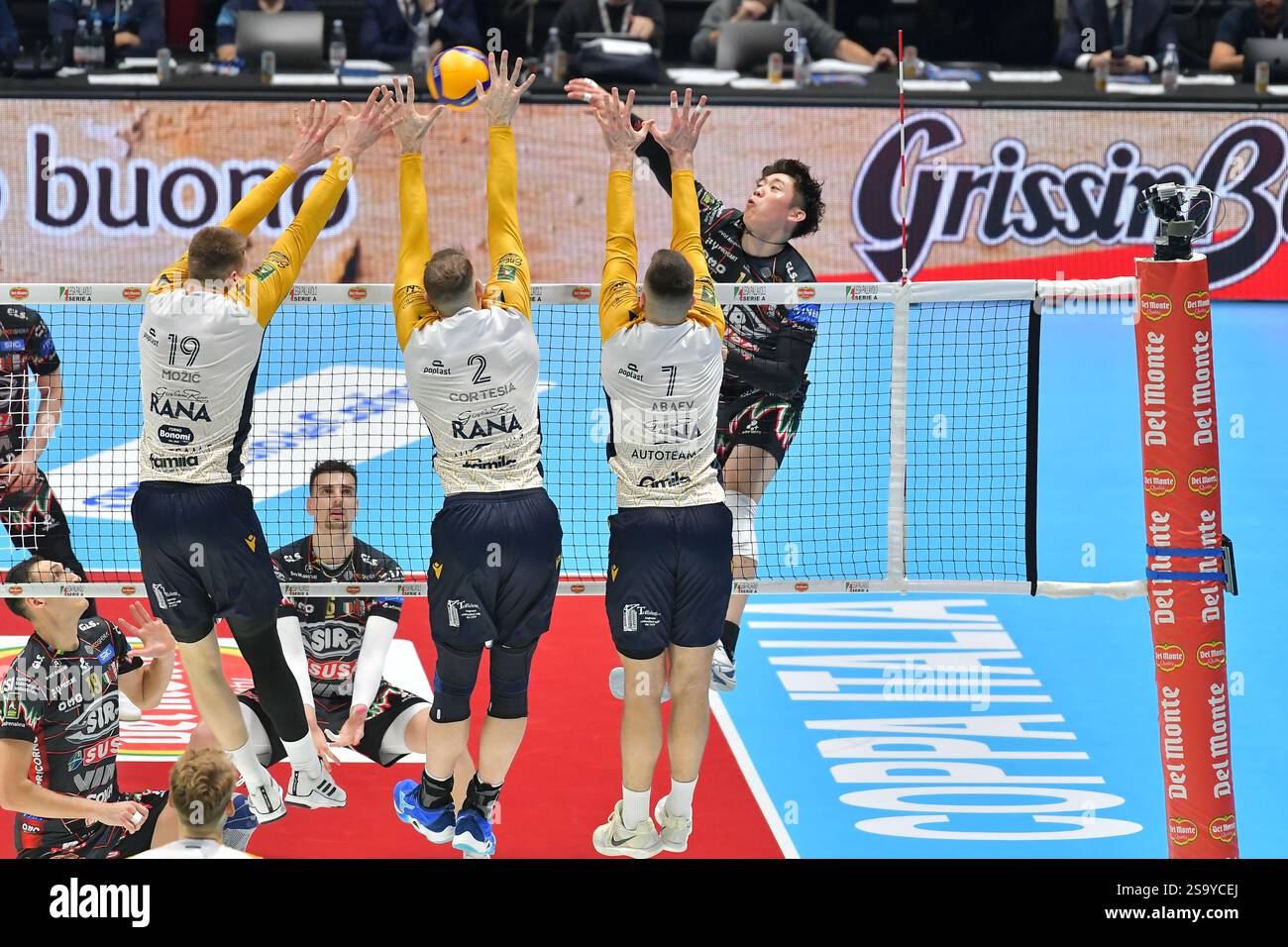 Yuki ISHIKAWA, in attack during Sir Susa Vim PERUGIA vs Rana VERONA ...