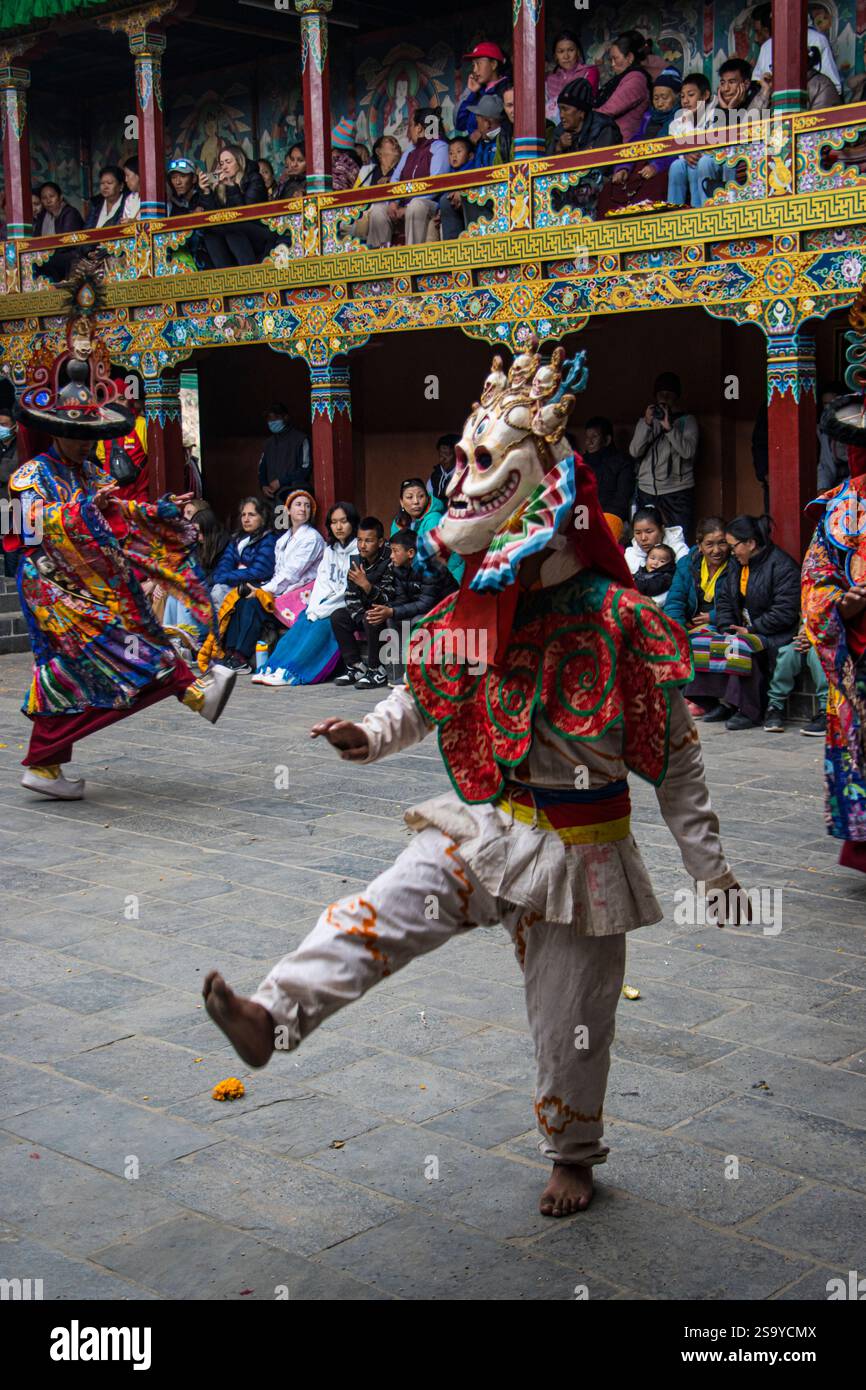 Skeleton Cham Dancers perfrom Thur-Dhag, the Dance of Liberation of ...