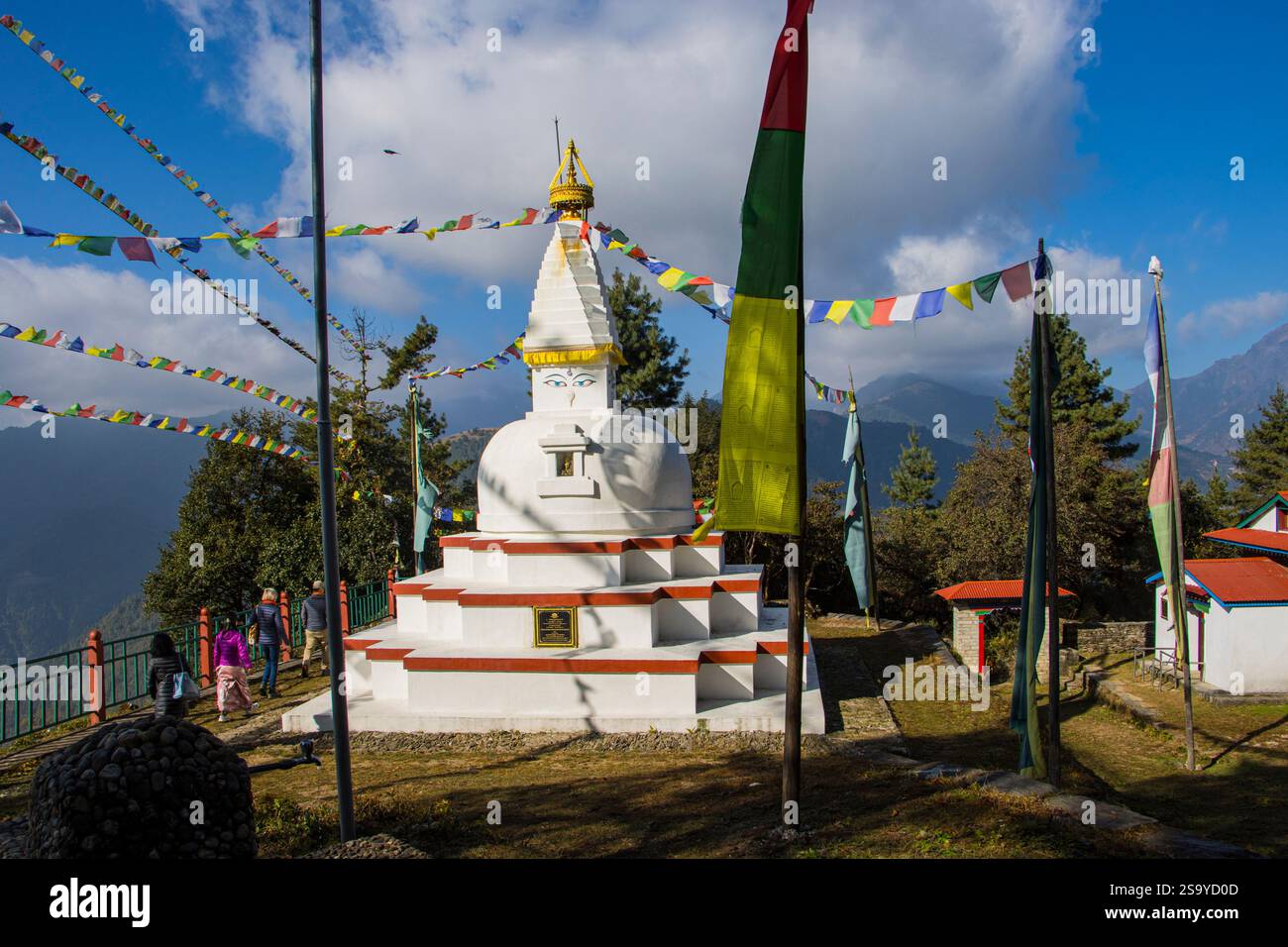 Entrance chorten to Chiwong Monastery built by Sangey Lama, the founder ...