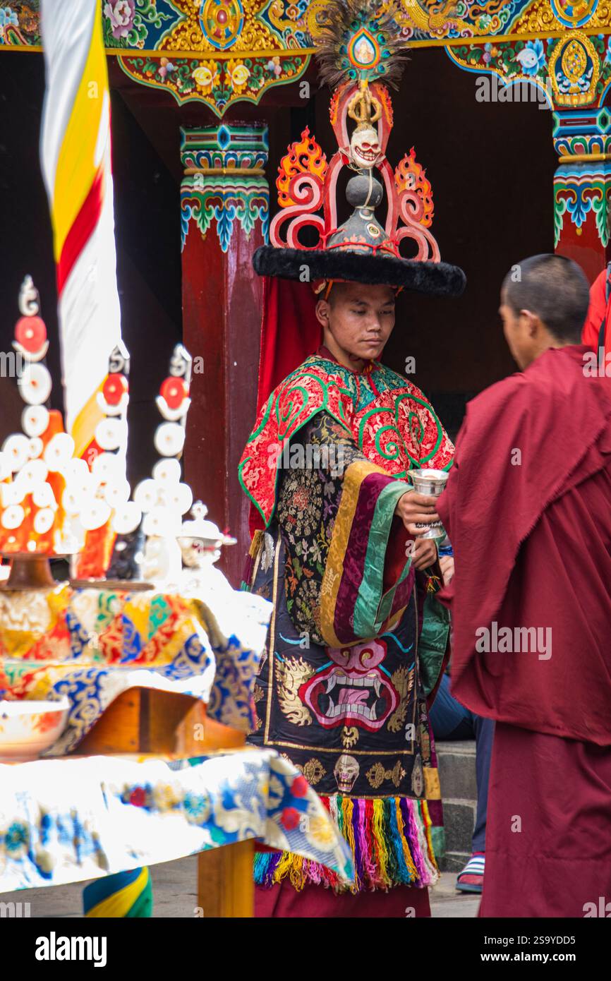 The six dancers represent Ngag-pa (Tantric magicians) of the first Cham ...