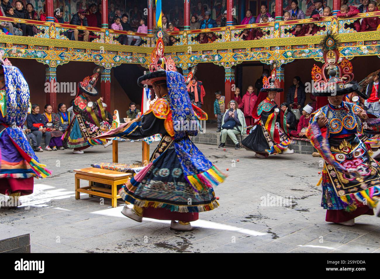 The six dancers represent Ngag-pa (Tantric magicians) of the first Cham ...