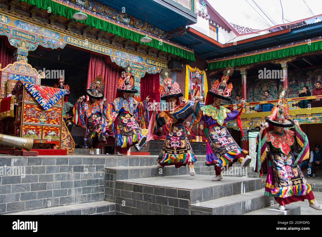 The six dancers represent Ngag-pa (Tantric magicians) of the first Cham ...
