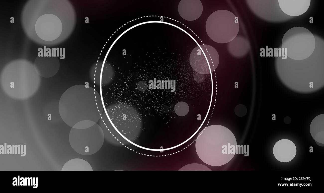 Image of spots and shapes over black background Stock Photo - Alamy