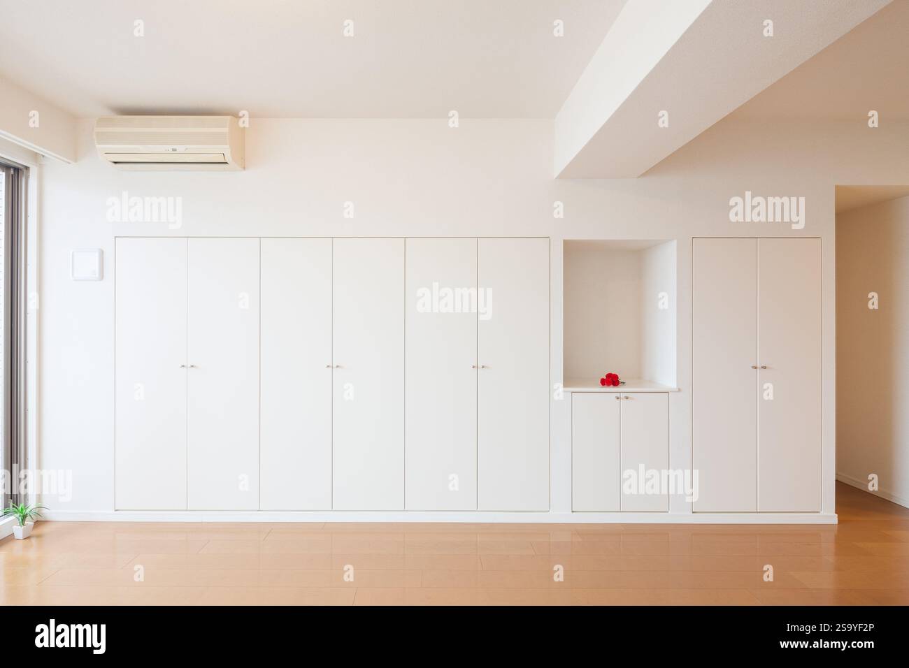 Closet and storage (with same positive cut of door opening and closing ...