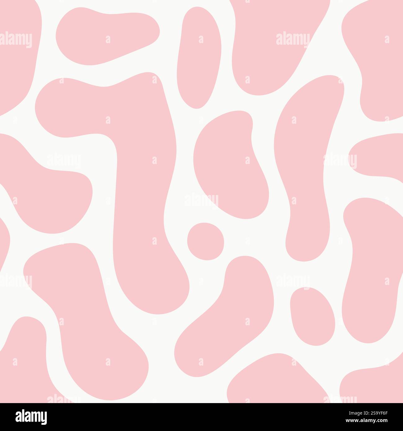 Irregular pink spots on white, creating a seamless cow or dalmatian ...