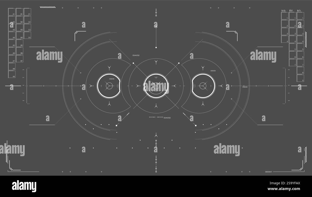 Sci-fi, FUI, UI, futuristic UI, GUI, HUD. Ready to animate Stock Vector ...