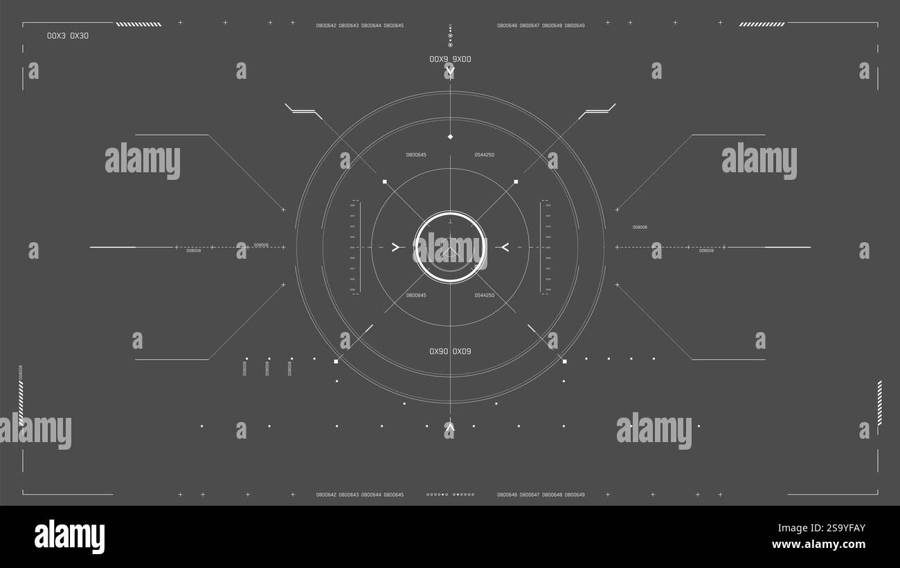 Sci-fi, FUI, UI, futuristic UI, GUI, HUD. Ready to animate Stock Vector ...