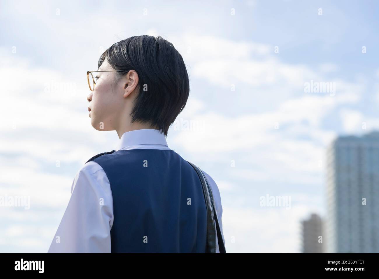 High school girls, back view Stock Photo - Alamy