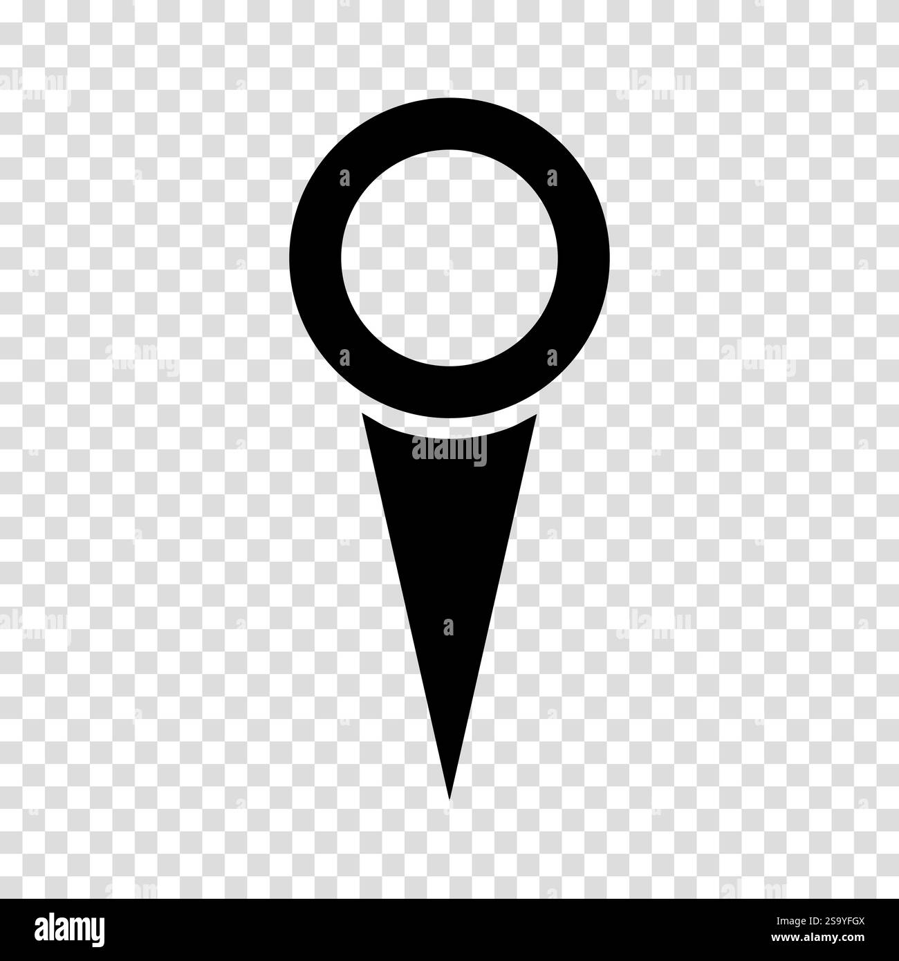 Location pin map icon. Flat design. Vector illustration sign on a ...
