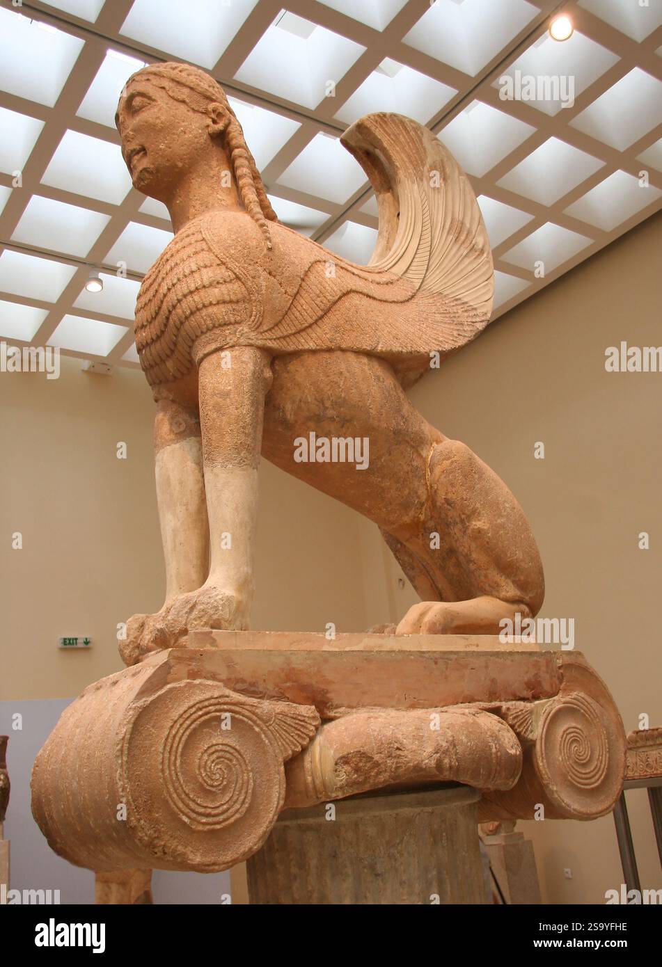 The Sphinx of the Naxians. Delphi Archaeological Museum. c. 560 BCE ...