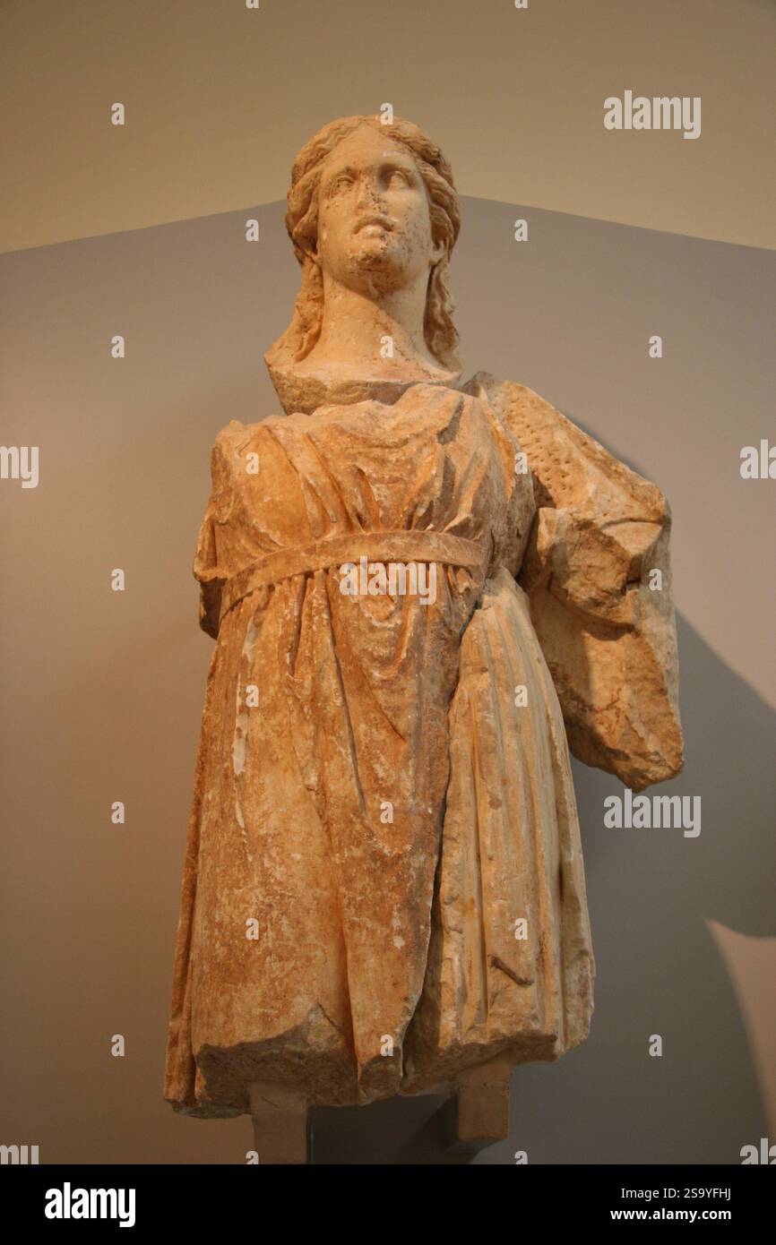 statue of Dionysus from the classical Temple of Apollo. West pendiment ...