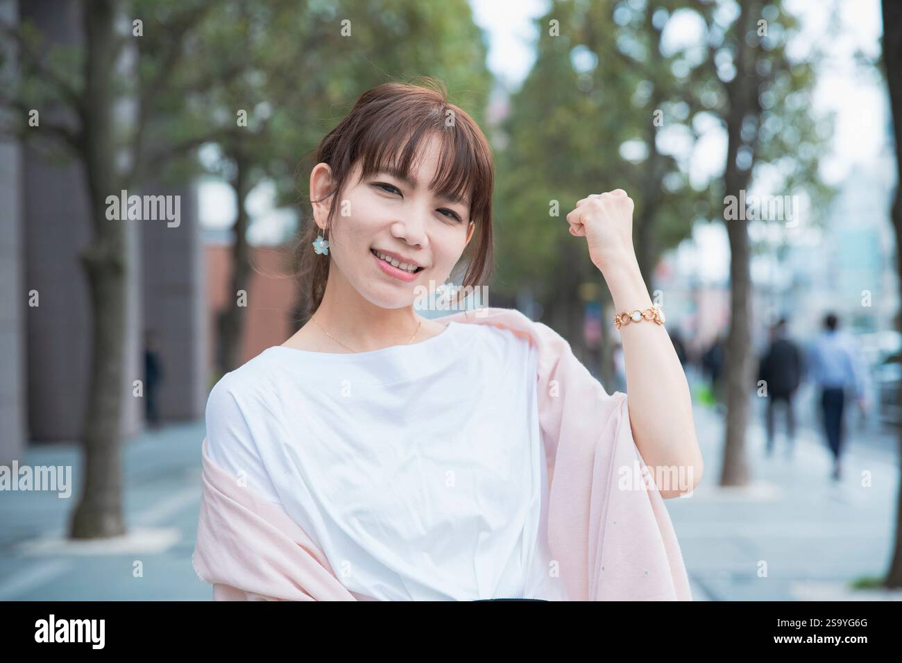 Woman posing with her guts Stock Photo - Alamy