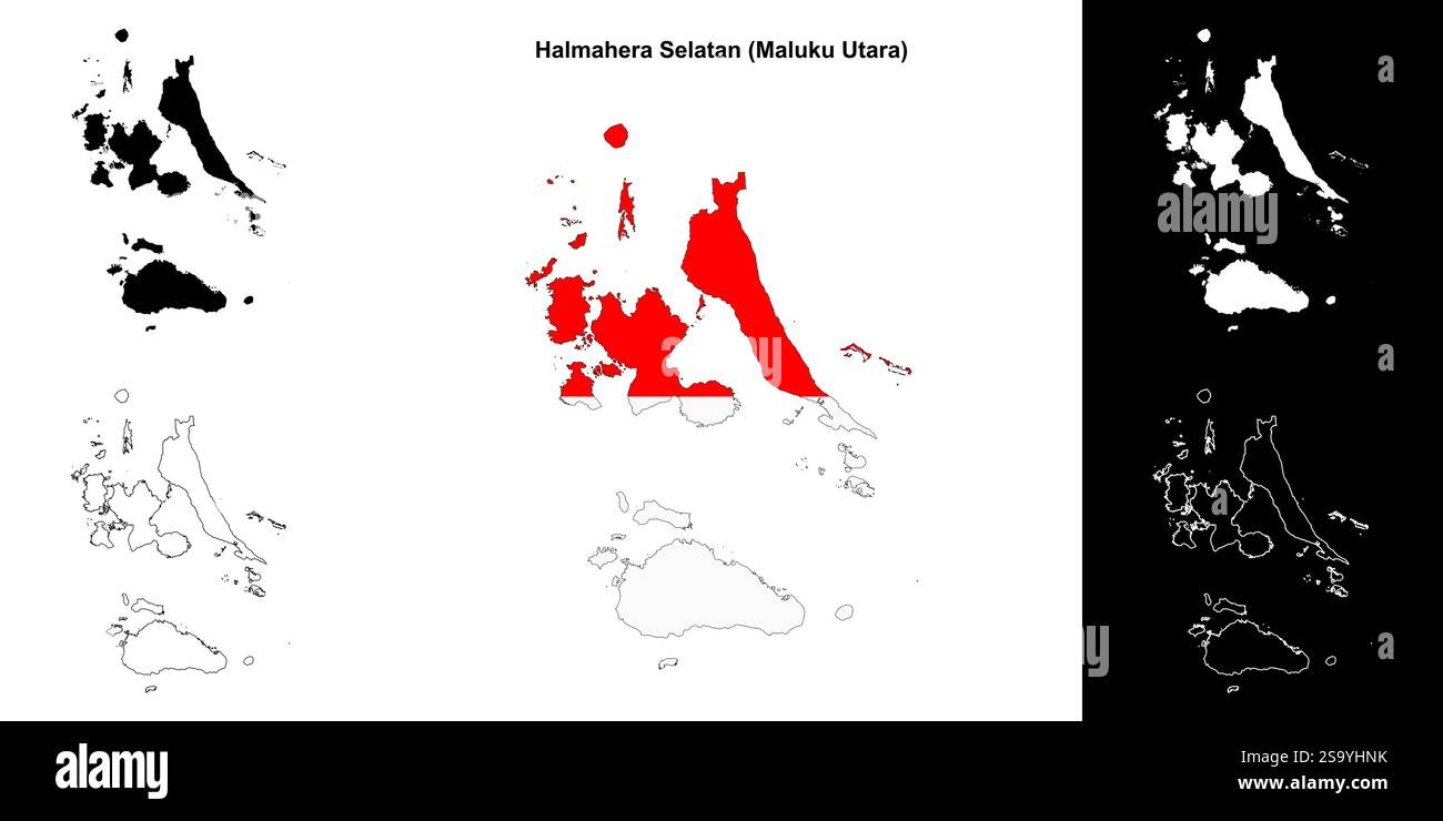 Maluku utara outline map Stock Vector Images - Alamy