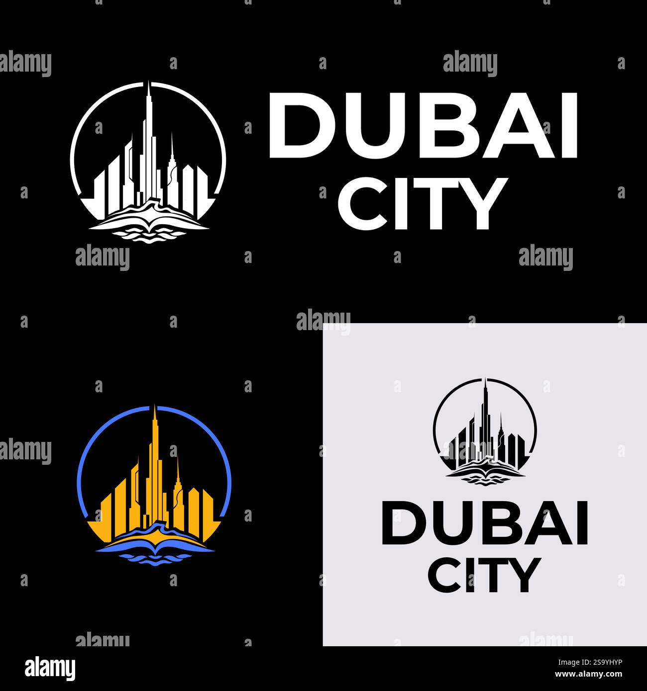 modern minimalist Dubai city Arabic logo Stock Vector Image & Art - Alamy