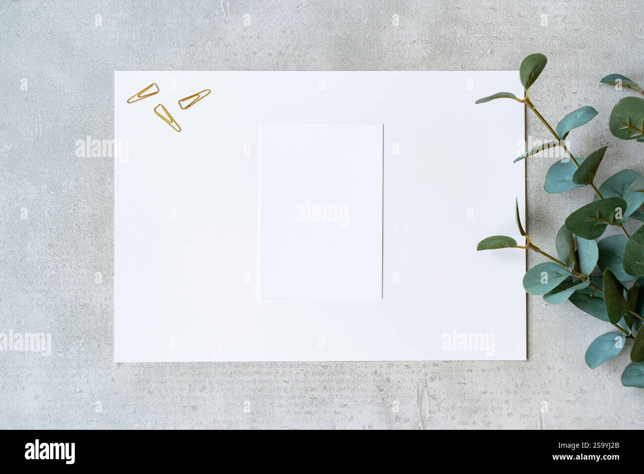 White paper placed on concrete flat surface Stock Photo - Alamy