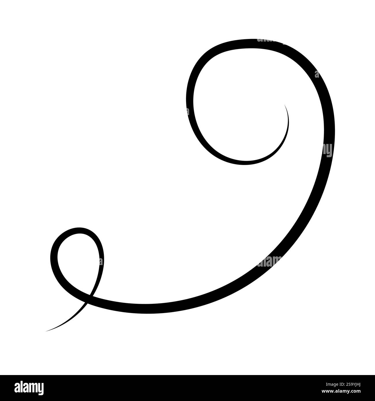 Swirling Decorative Design Element, Swoosh curve arc line Stock Vector ...