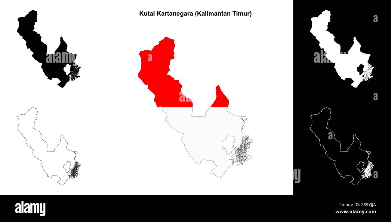 Kutai kartanegara outline map hi-res stock photography and images - Alamy