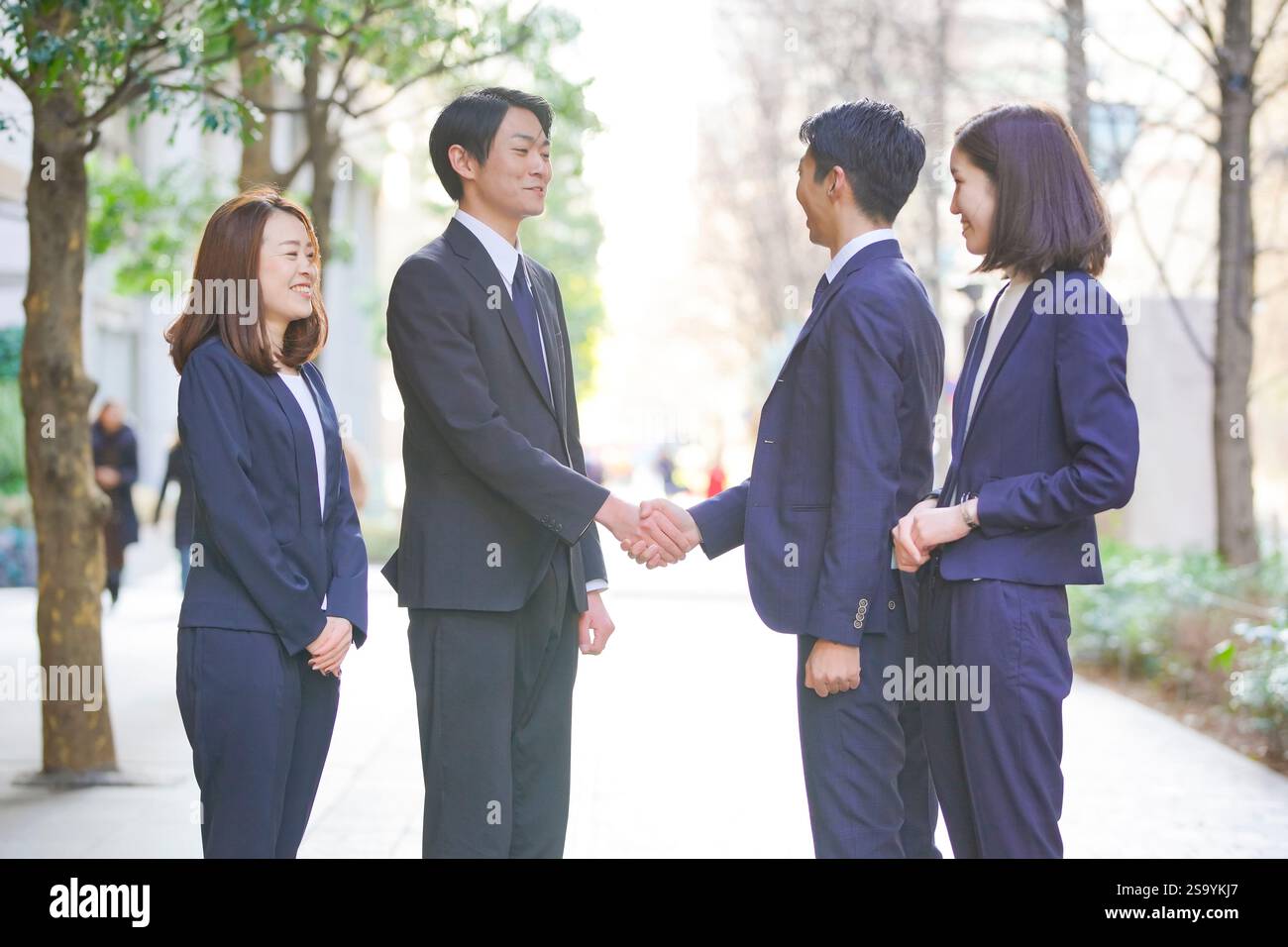 Business scene - handshake Stock Photo - Alamy
