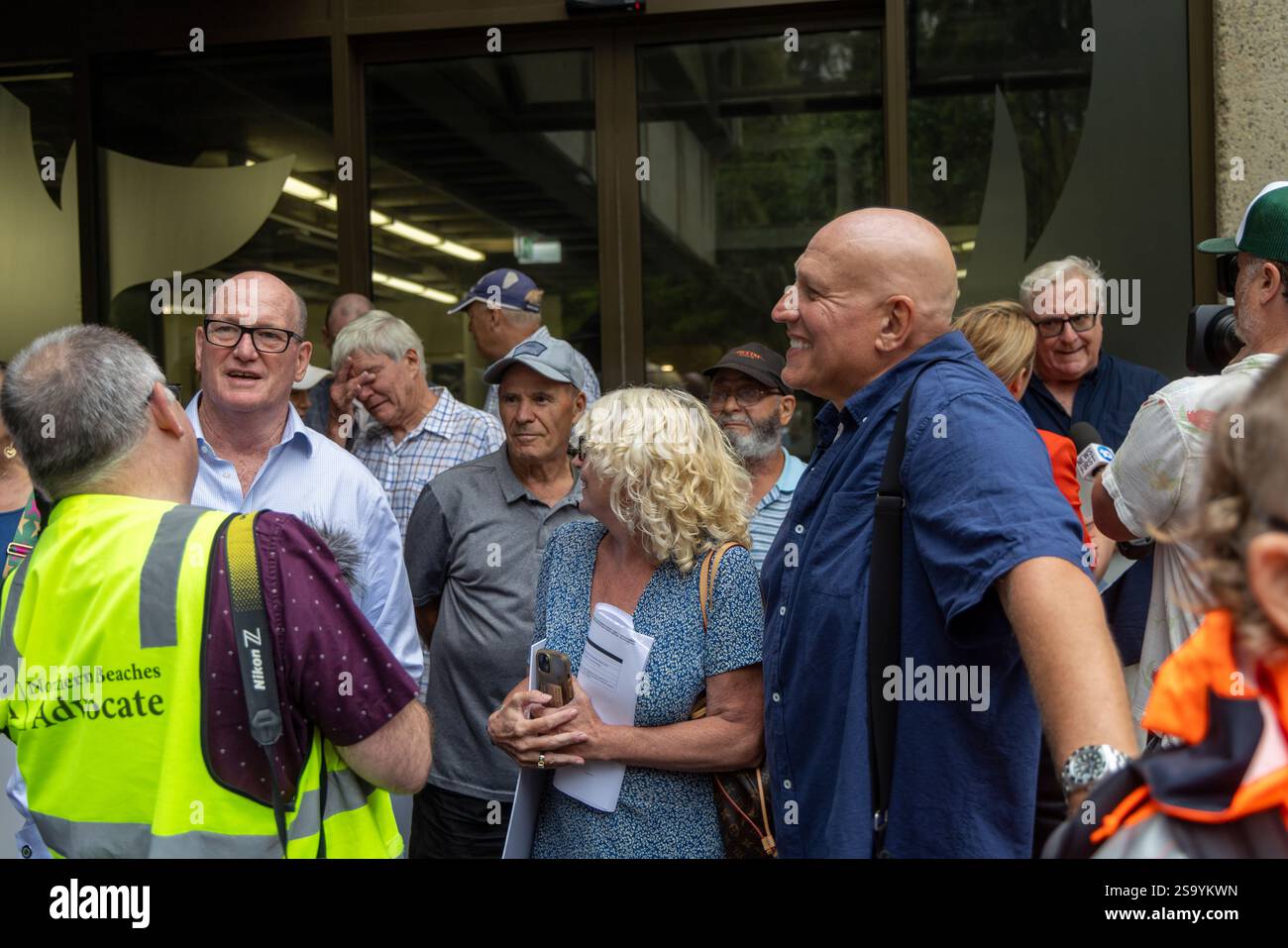 Sydney, Australia, 28th January 2025. Local residents outside Northern ...
