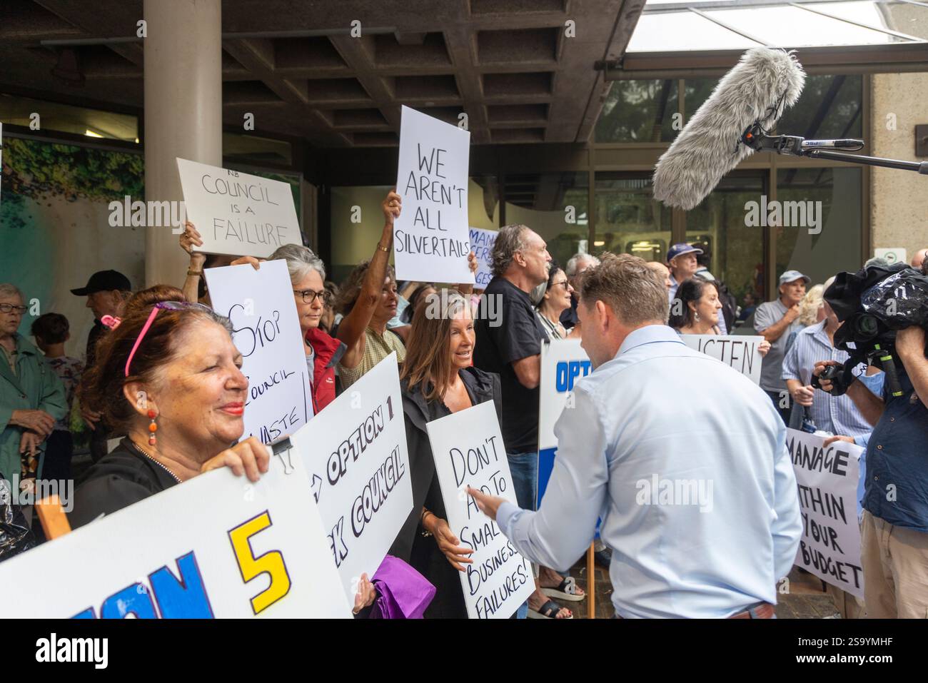 Sydney, Australia, 28th January 2025. Local residents outside Northern ...