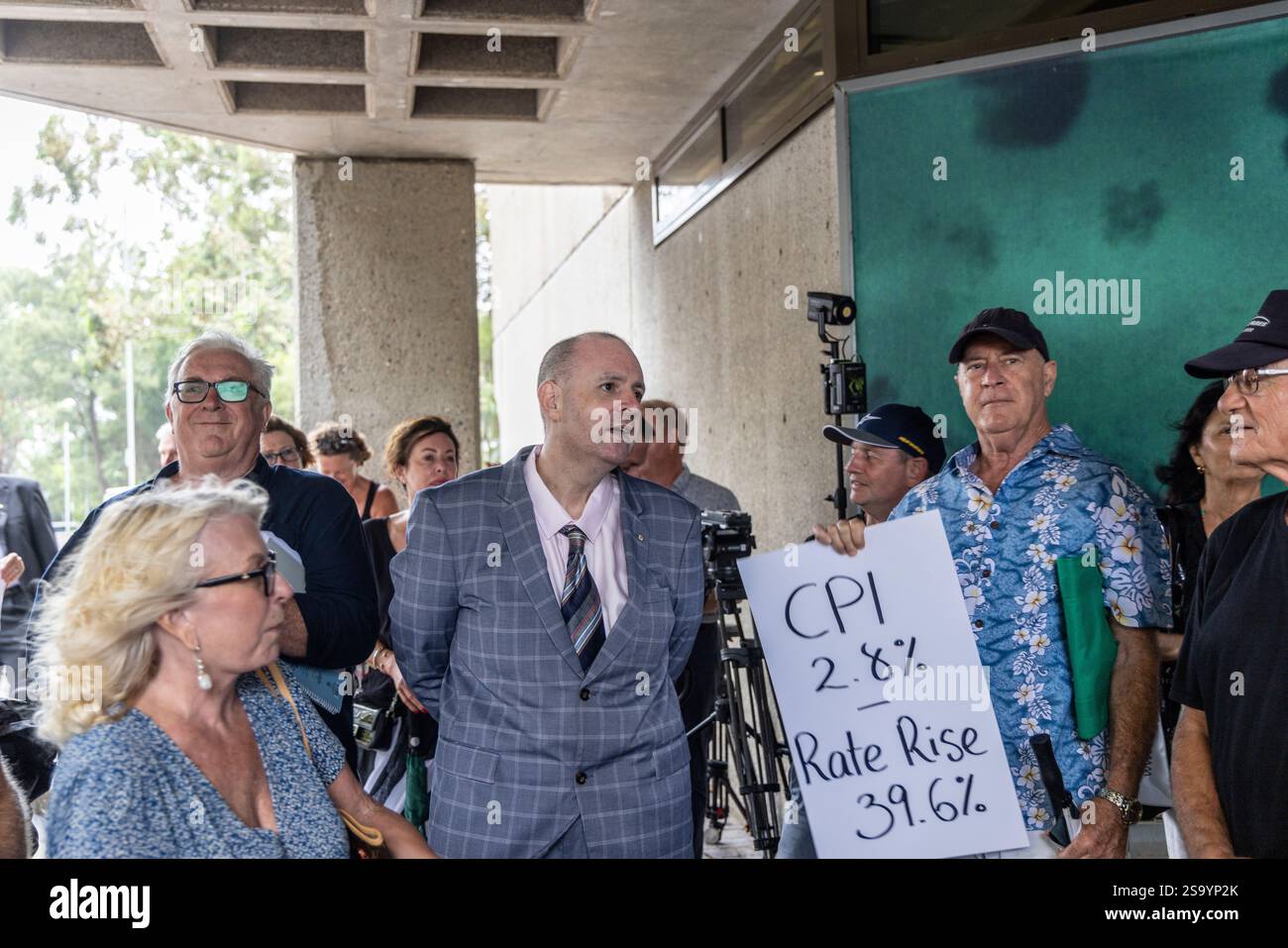 Sydney, Australia, 28th January 2025. Local residents outside Northern ...
