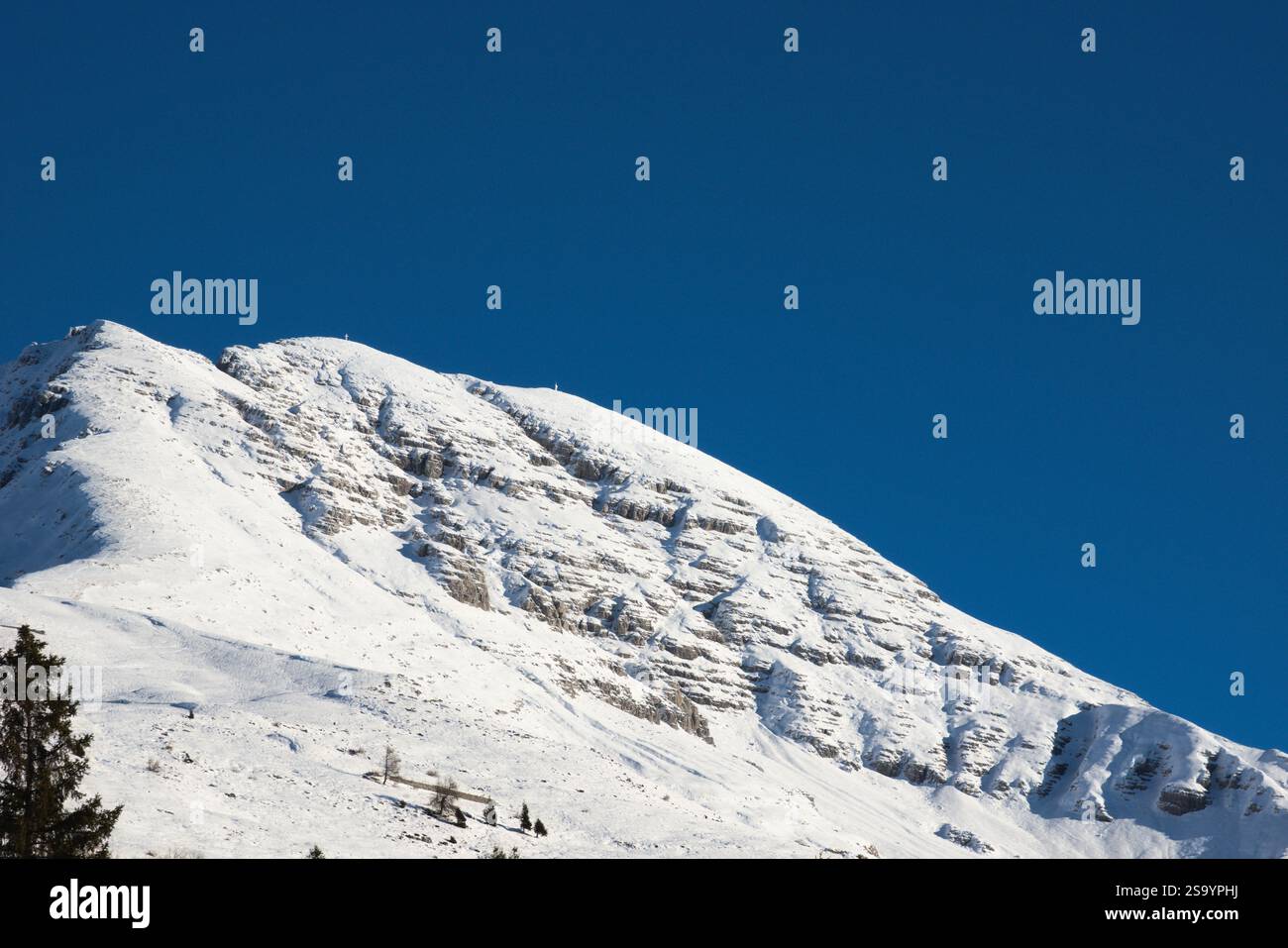 Winter view of the mount Pizzo Arera (Its peak is 2,512 metres - 8,241 ...