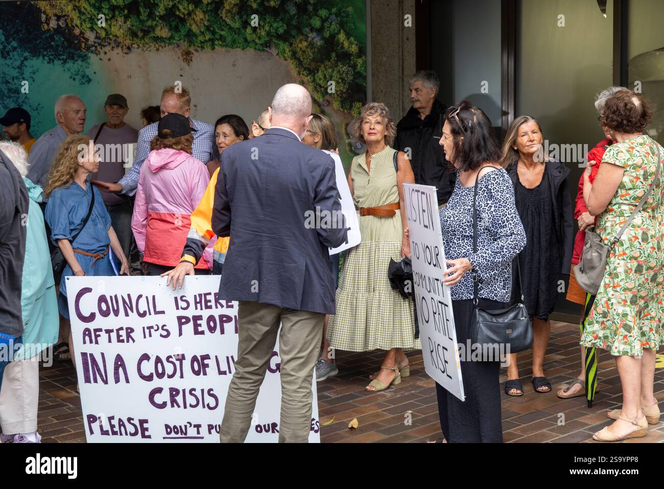 Sydney, Australia, 28th January 2025. Local residents outside Northern ...