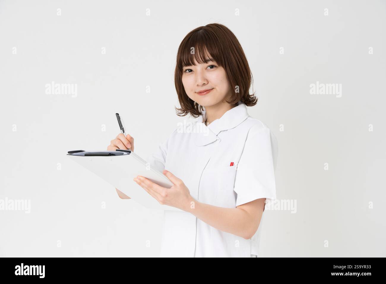 Nurse asking a medical question Stock Photo - Alamy