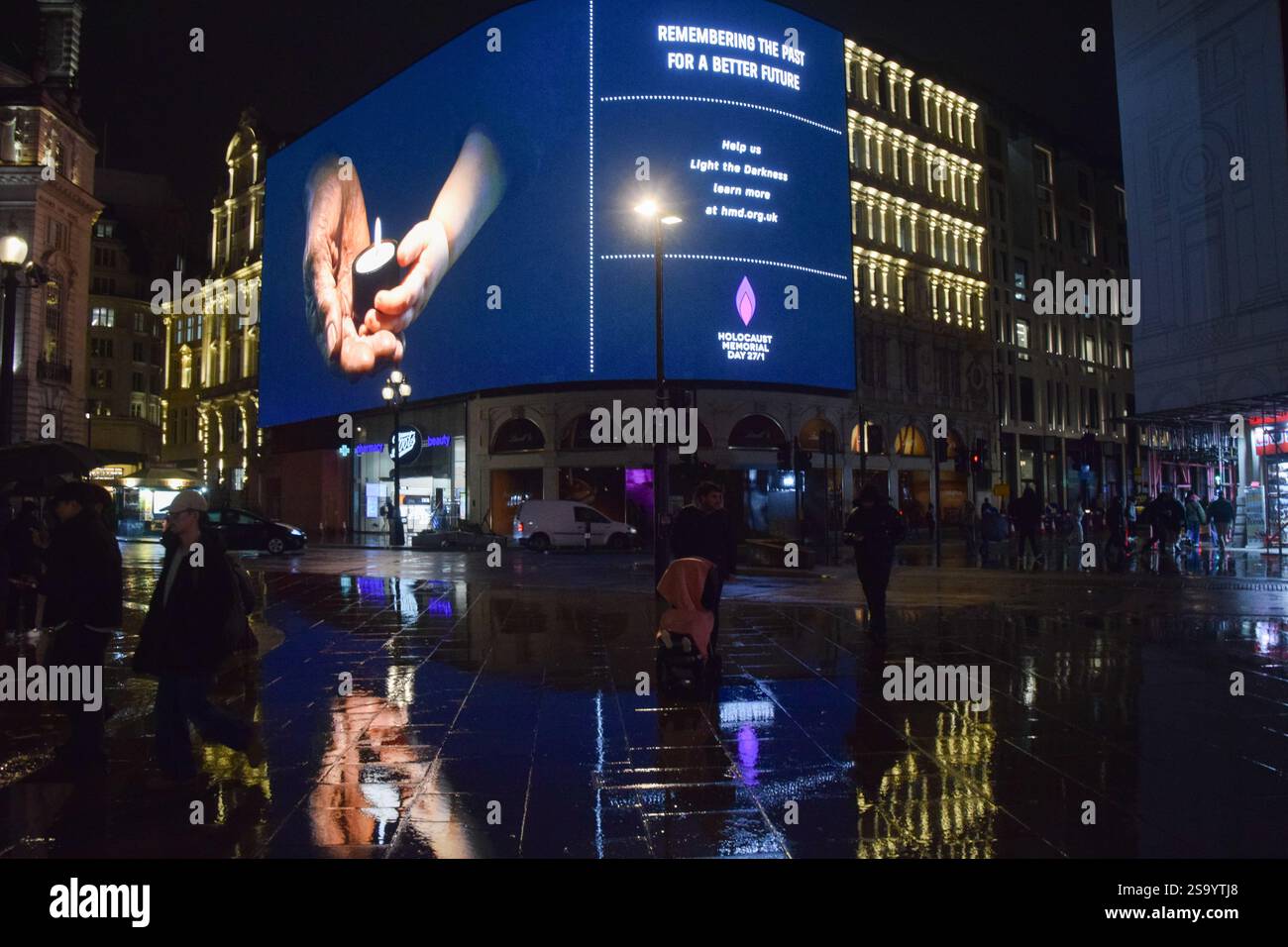 London, England, UK. 27th Jan, 2025. Piccadilly Lights screens in ...