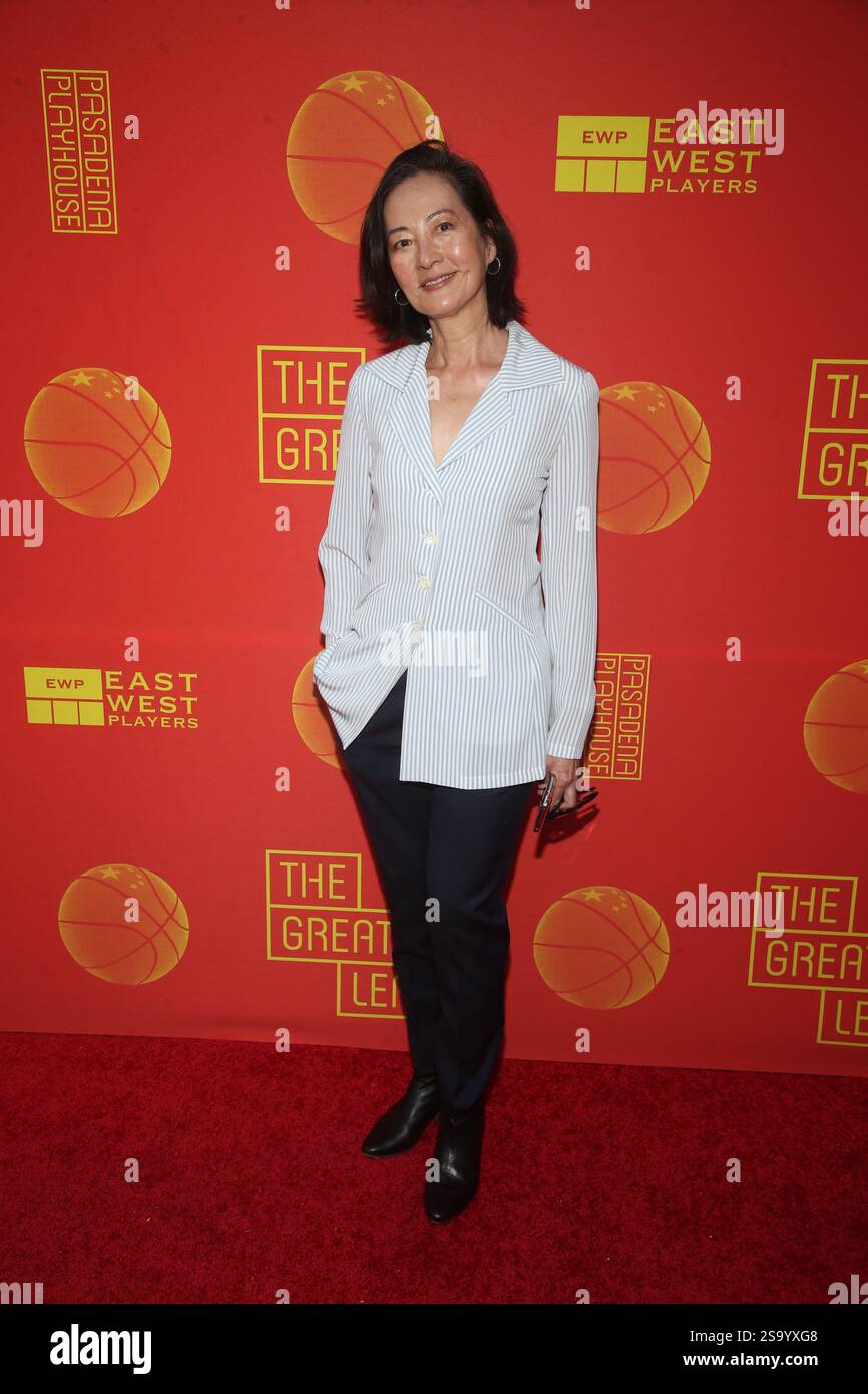 Rosalind Chao arrives at the opening night of "The Great Leap" at The ...