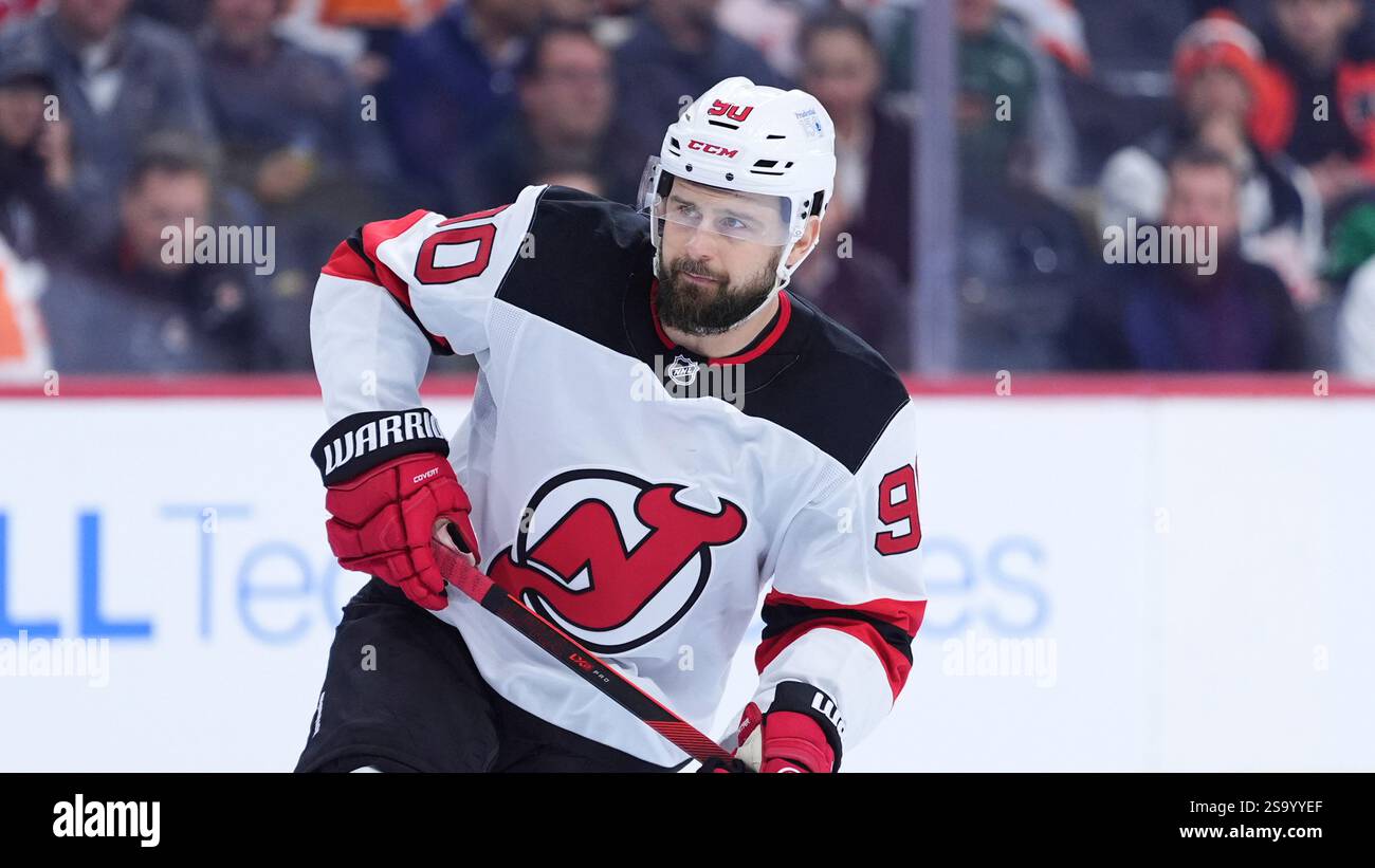 New Jersey Devils' Tomas Tatar plays during an NHL hockey game, Monday ...