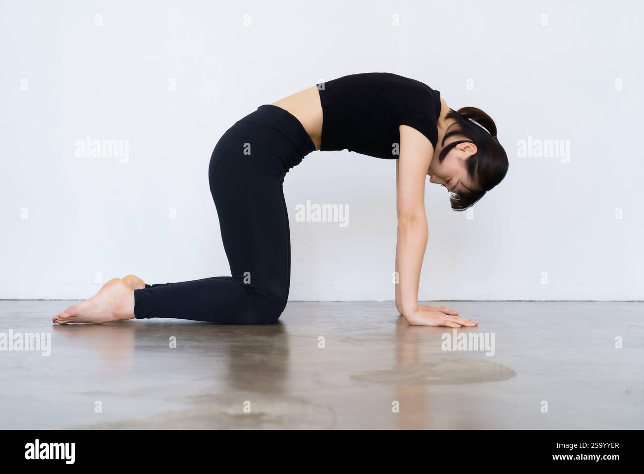 Woman cat cow pose hi-res stock photography and images - Alamy