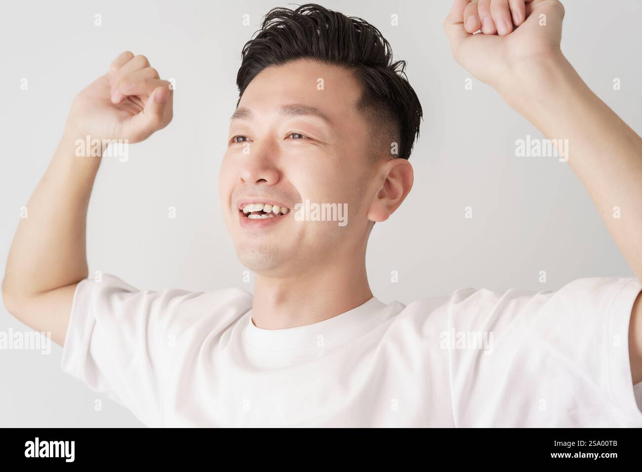 Man taking a deep breath Stock Photo - Alamy
