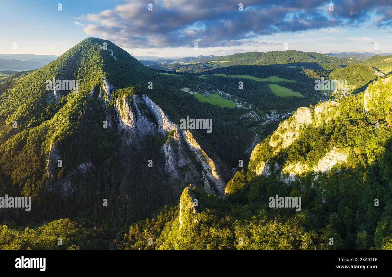 Rocks of Maninska tiesnava gorge in Strazov mountains, Slovakia Stock ...