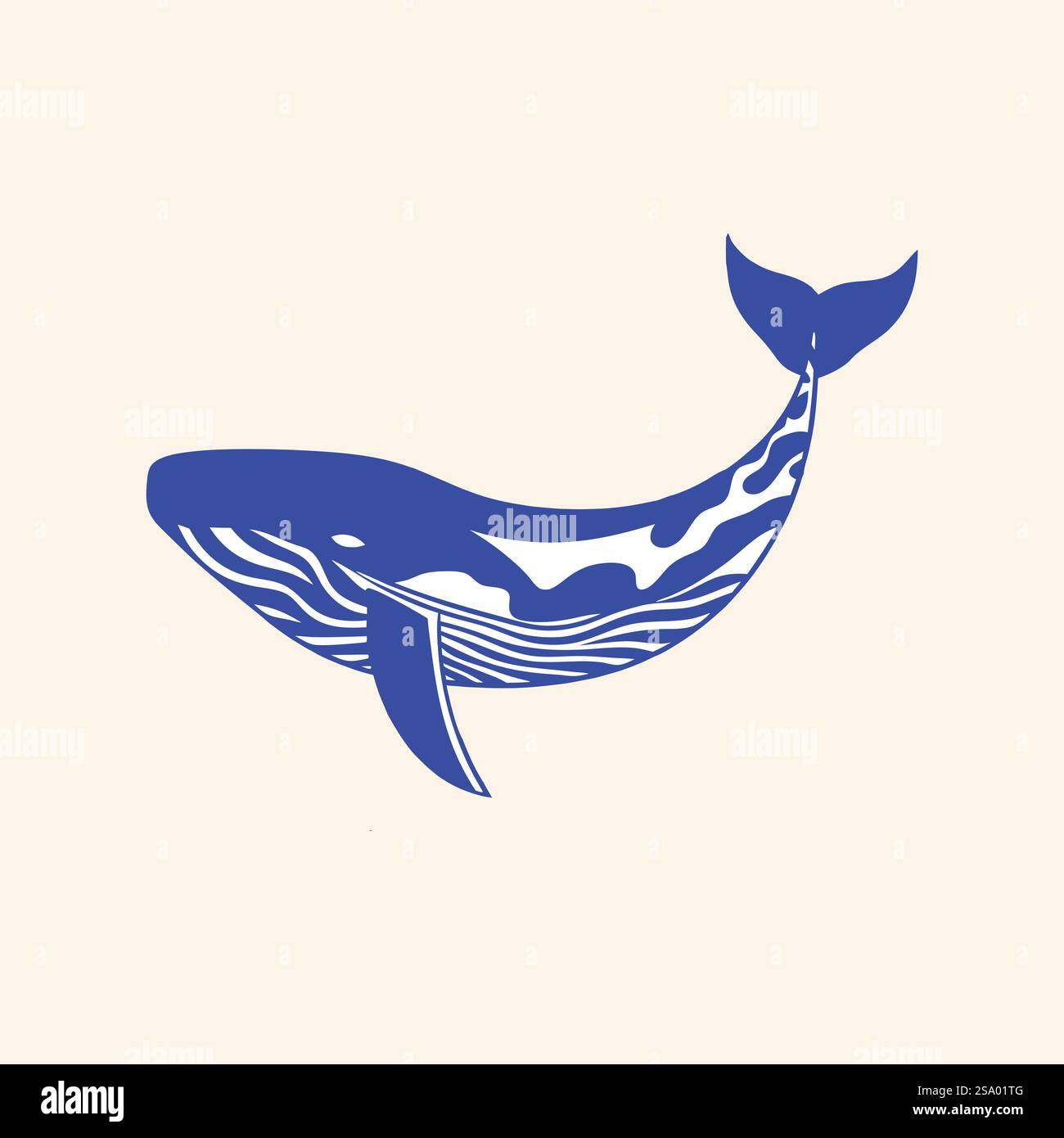 Colorful whale illustration and linear art vector illustration Stock ...