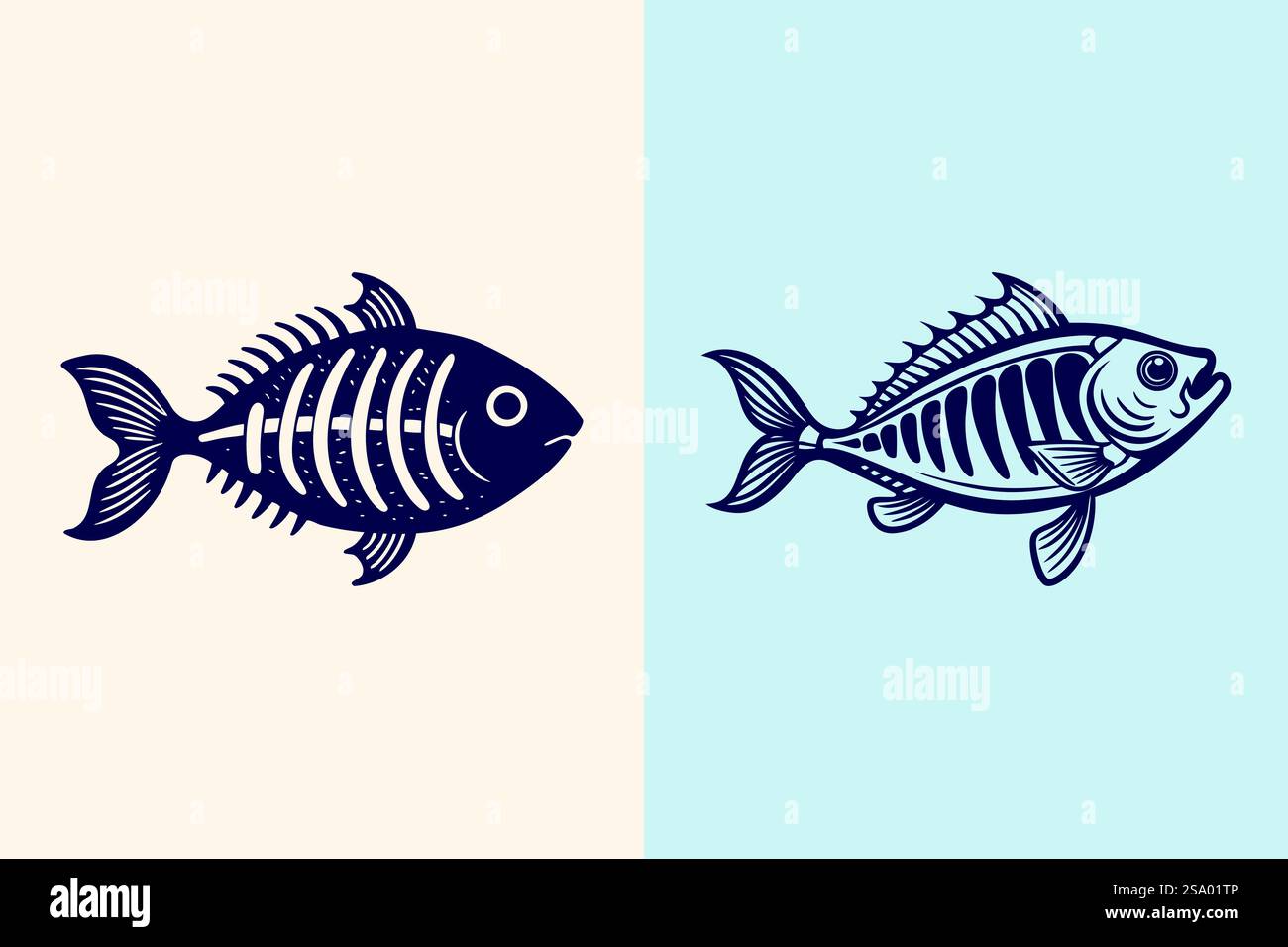 Silhouette fish vector logo and vector illustration in creative style ...
