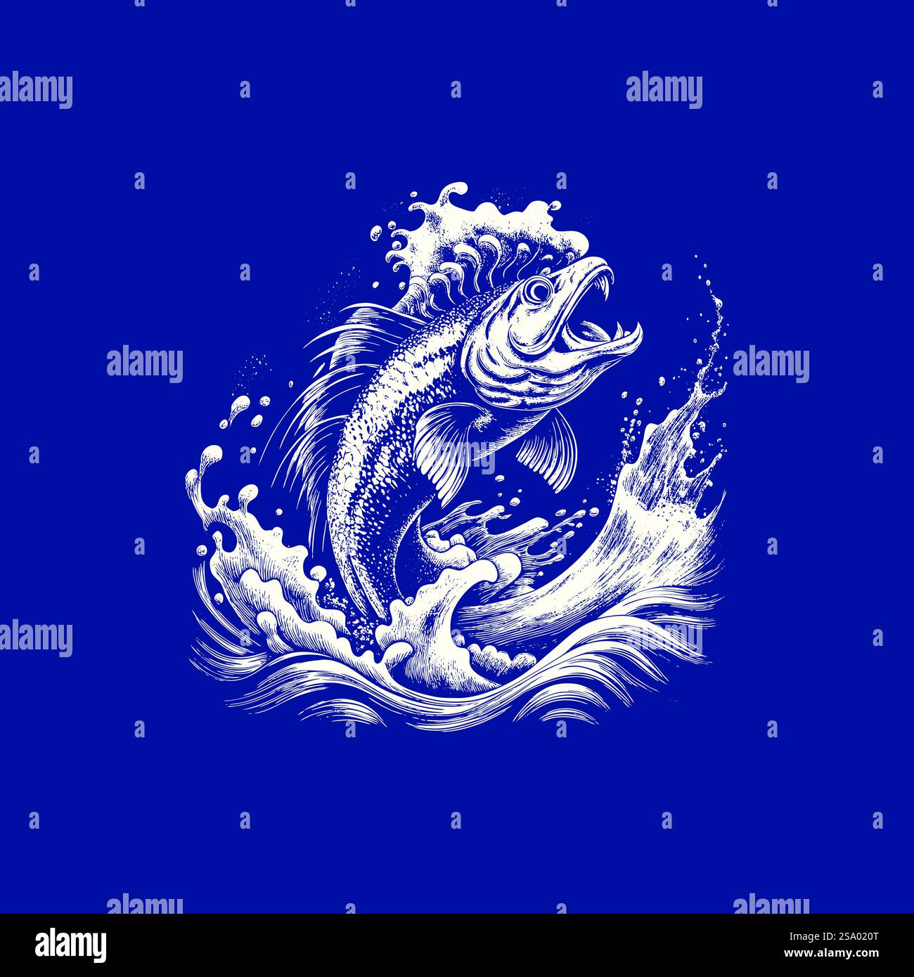 Cartoon bass fish drawing Stock Vector Images - Alamy