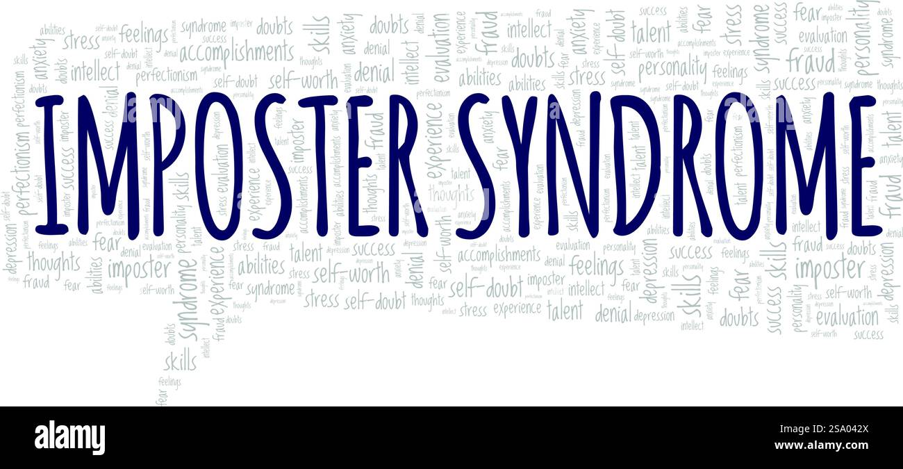 Imposter Syndrome word cloud conceptual design isolated on white ...