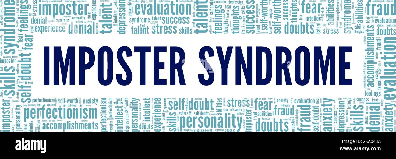 Imposter Syndrome word cloud conceptual design isolated on white ...